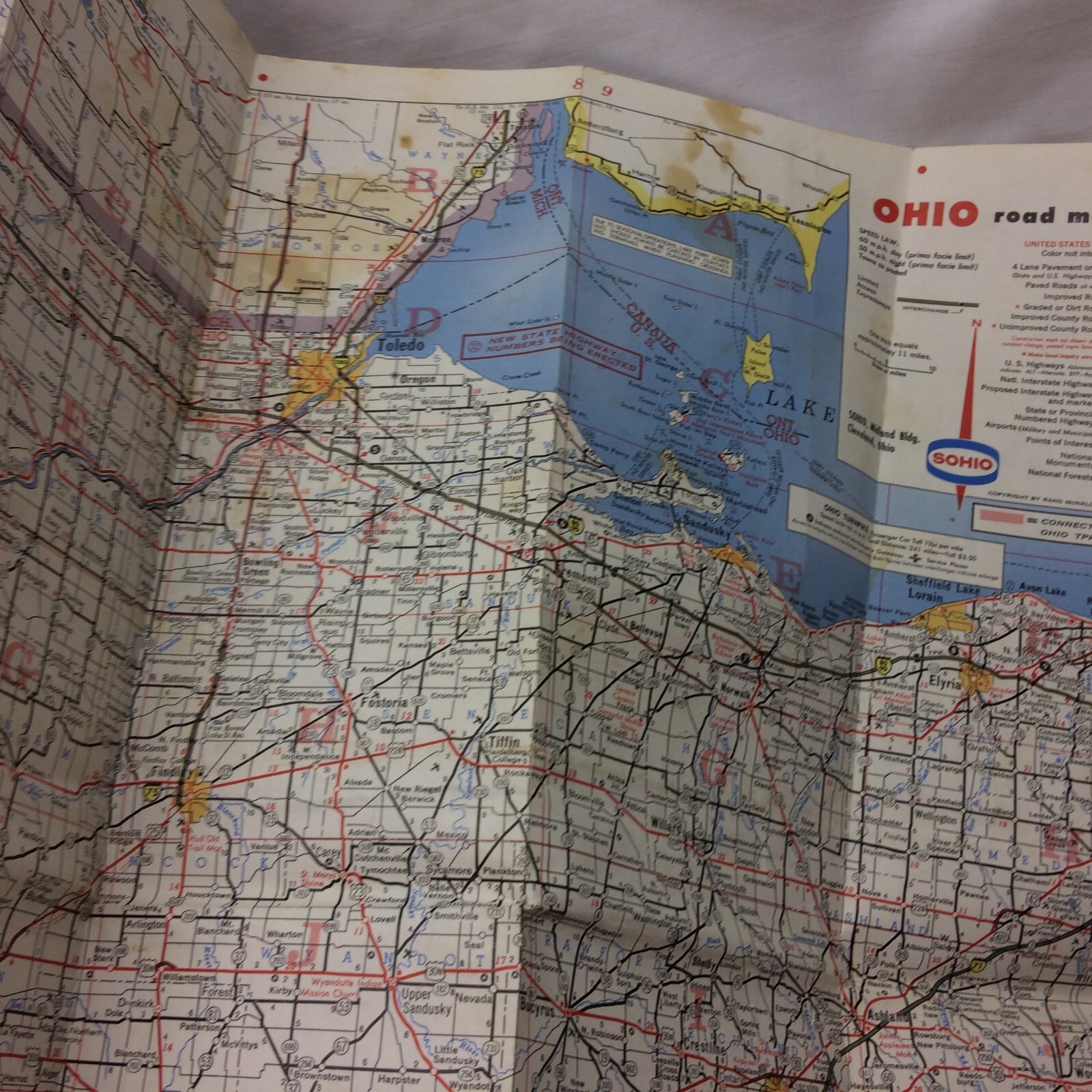 Vintage Ohio Road Map Sohio 1960's | eBay