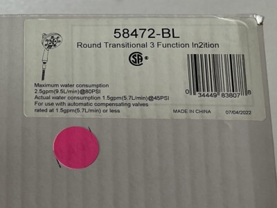 Delta 58472-BL Round Transitional 3-Function In2ition Shower Head | eBay