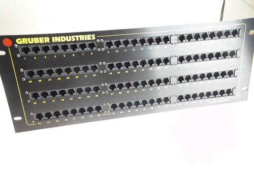 96 Port 4U 19" Rack Mount Cat5E Gruber Industries Patch Panel (USED ...