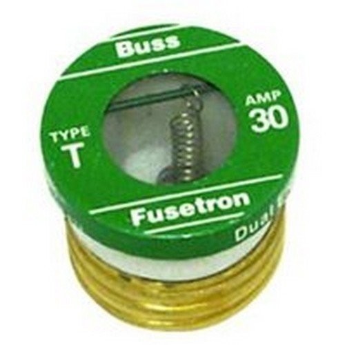 Bussman BP/T-30 30 Amp Dual-Element Time-Delay Edison Base Plug Fuse 2 ...