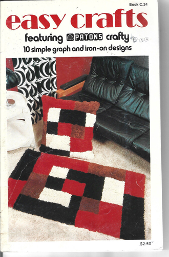 Patons Crafty Easy Crafts 10 Simple Graph and Iron On Designs Book ...