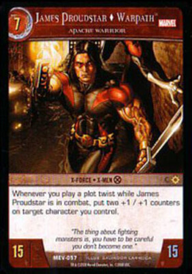 VS System: James Proudstar Warpath, Apache Warrior [Played] Marvel ...