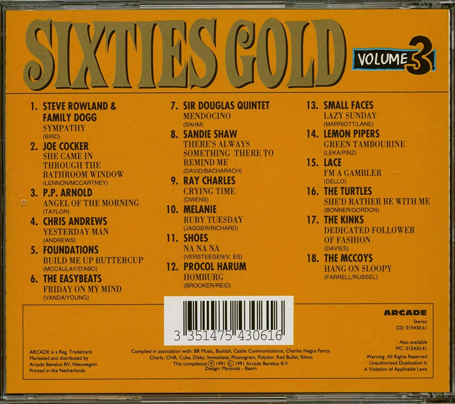 Various Sixties Gold Vol.3 0=g (CD) | eBay