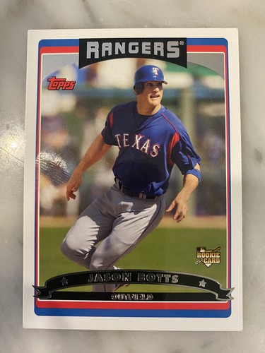 Autogragph Baseball Card Jason Botts 2006 Topps On Card - RARE Find TX ...