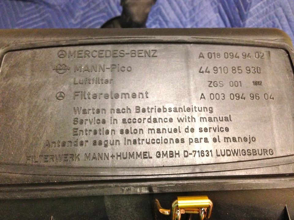 MANN Pico Air Filter / Intake Housing Mercedes Benz Diesel Engines A ...