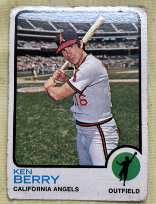 1973 Topps Ken Berry Baseball Card #445 Angels Outfield Low-Grade ...