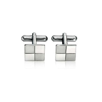 Designer - Fred Bennett Stainless Steel Brushed and Polished Cufflinks ...