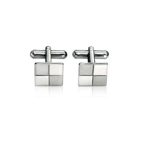 Designer - Fred Bennett Stainless Steel Brushed and Polished Cufflinks ...