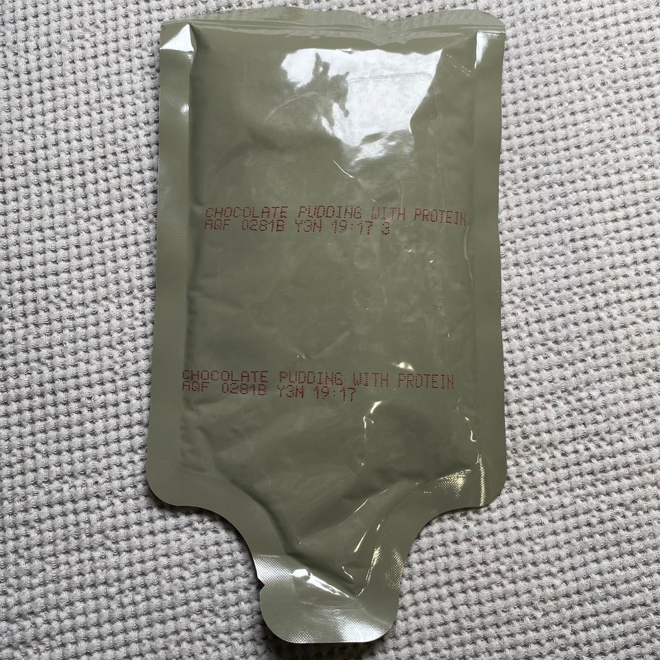 MRE Chocolate Pudding with Protein - Meal Ready to Eat USGI Dessert ...