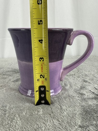 Quadrettini Purple Hand painted Mug by TABLETOPS UNLIMITED | eBay