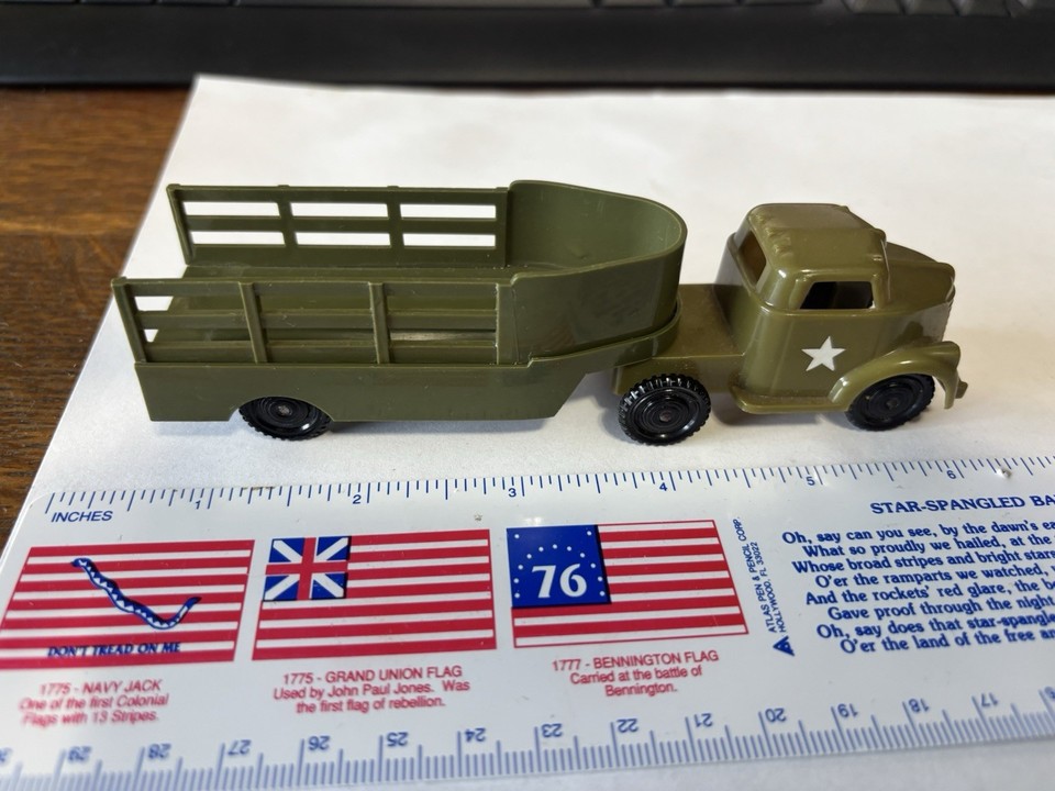 4 Vintage hard plastic Pyro military Army trucks 1950's 529-1 | eBay
