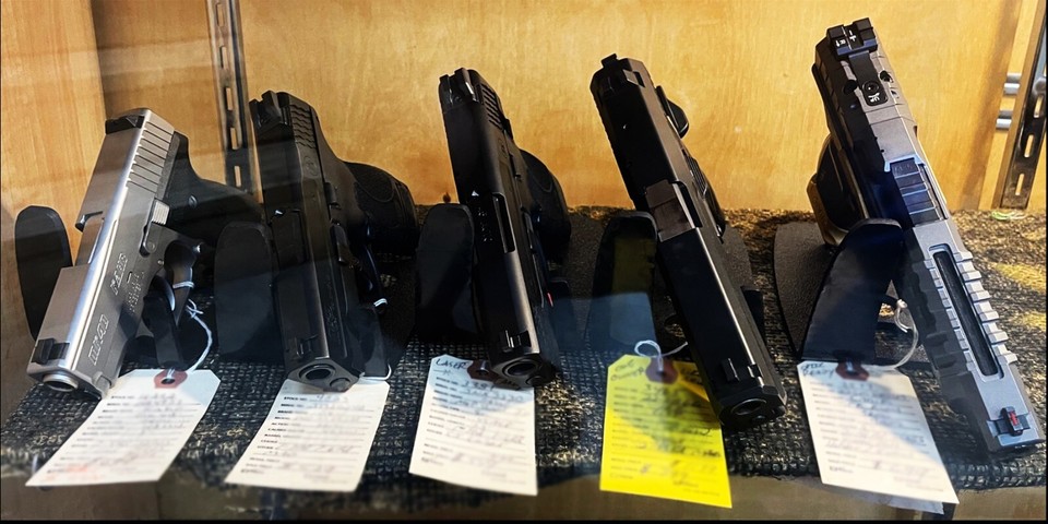 Hand Gun Stand Display Show, Business, display Case 9mm larger and .380 ...