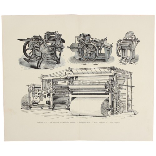 1891 PRINTING PRESSES LIBERTY JOB GORDON HOE QUADRUPLE WEB VICTORIAN ...