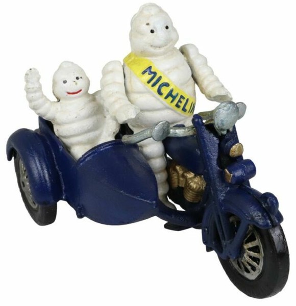 MICHELIN Man Motorbike With Sidecar - Cast Iron Ornament Figure for ...