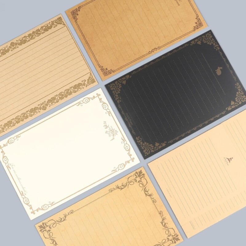 8 Sheets Vintage Lined Stationery Paper Retro Stationary Supplies ...