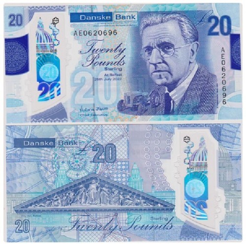 2022 Northern Ireland Danske Bank 20 Pounds Polymer P 215 NEW UNC ...
