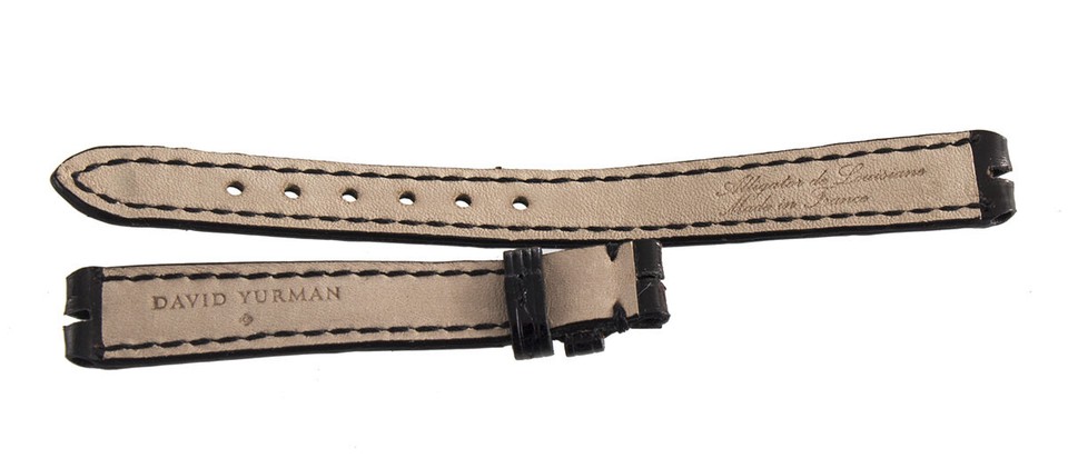 Genuine David Yurman 11mm Black Alligator Leather Watch Band Strap | eBay