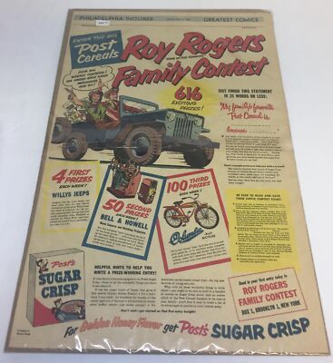 1954 newspaper ad page ~ ROY ROGERS FAMILY CONTEST Post Sugar Crisp | eBay