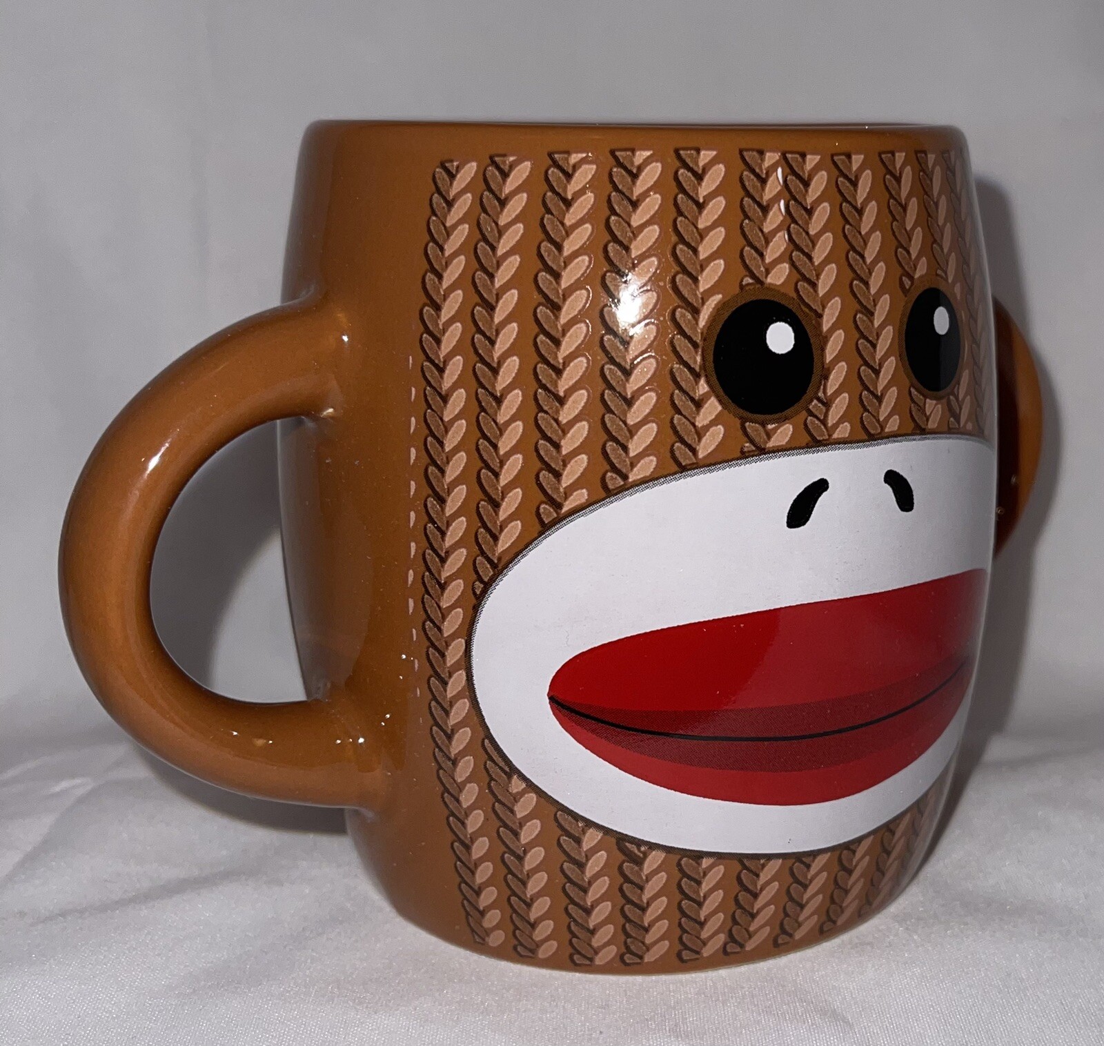 Brown SOCK MONKEY Cup Mug By Galerie 2 Handles | eBay