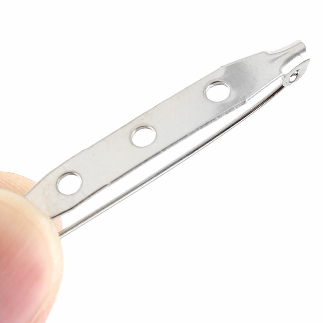 Metal Safety Pin Back Brooch Finding DIY Base Silver Tone 4cm Length ...