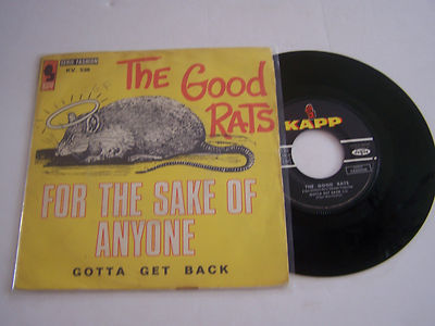 SP 2 TITRES VINYL 45 T ,THE GOOD RATS , FOR THE SAKE OF ANYONE . VG ...