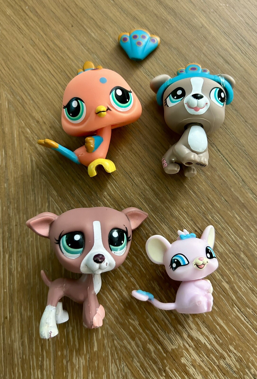 Littlest Pet Shop LPS #1462 Peacock #1463 Jack Russel Dog #1585 1585 ...