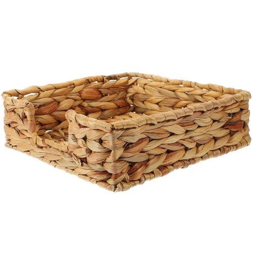 Straw Storage Box Desktop Woven Organizer Rectangular Basket Bins | eBay