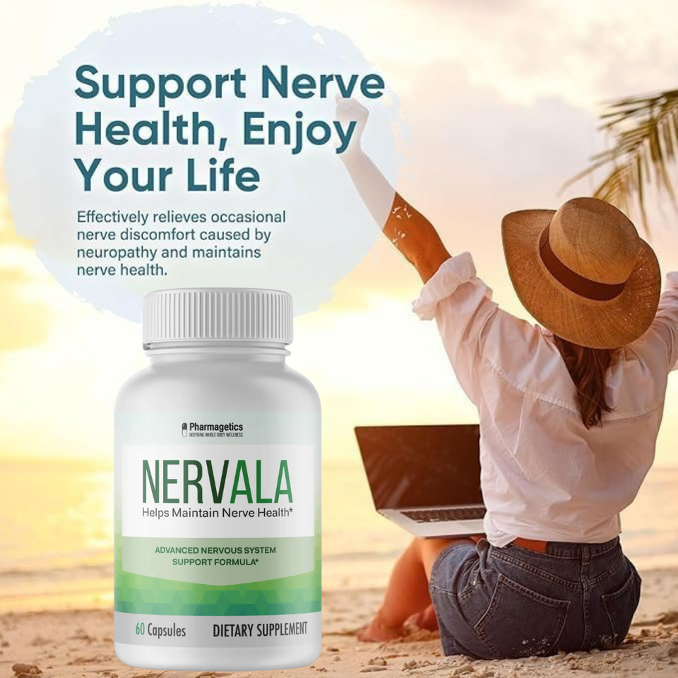 Nervala Nerve Pain Relief Neuropathy by Pharmagetics - 5 Bottles, 300 ...
