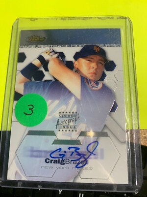 2003 TOPPS FINEST CRAIG BRAZELL AUTOGRAPH ~ #105 | eBay