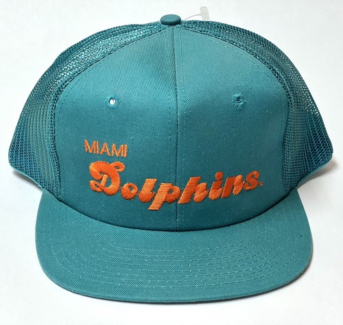 Vintage MIAMI DOLPHINS NFL Hat Cap AJD 1990s Football Mesh Snapback | eBay