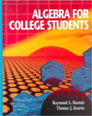 Algebra for College Students - Hardcover By Barnett, Raymond A - GOOD ...