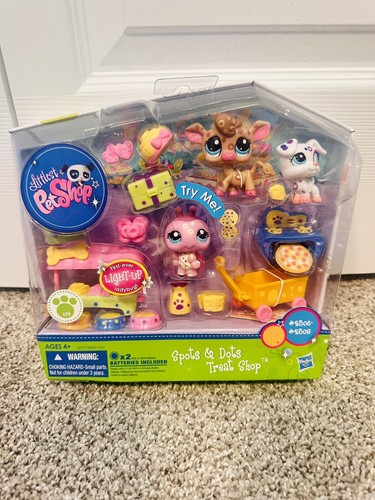 Hasbro Littlest Pet Shop Spots & Dots Treat Shop #2306 - #2308 Light Up ...