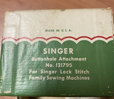 Singer Sewing Machine Buttonholer Attachment 121795 w/instructions ...