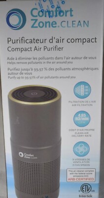 NEW IN BOX COMFORT ZONE CLEAN MINI AIR PURIFIER IN BLACK | eBay