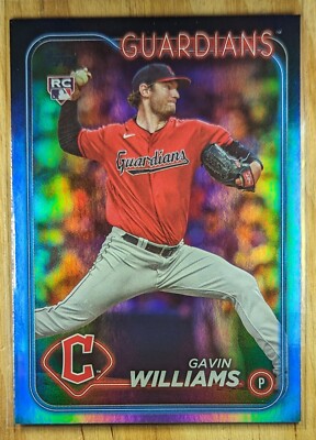 2024 Gavin Williams RC Topps Series 1 Rookie Card Foil Cleveland ...
