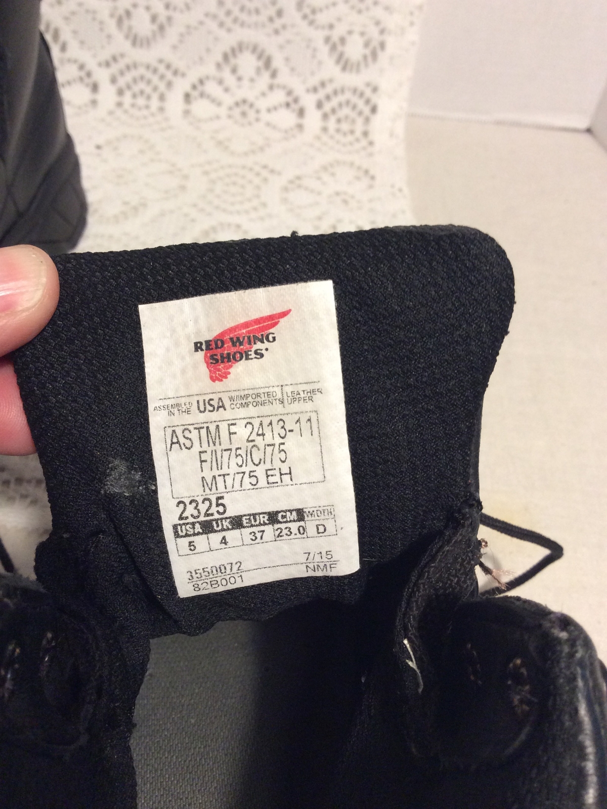 Red Wing Steel Toe Logger Boots Men’s ASTM F 2413-11 BLACK SIZE 5 STEEL ...