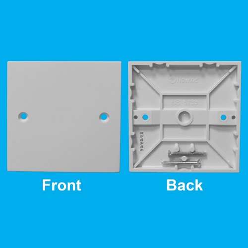 White 1 Gang Single Wall Blanking Face Plate Electric Socket Cover with ...