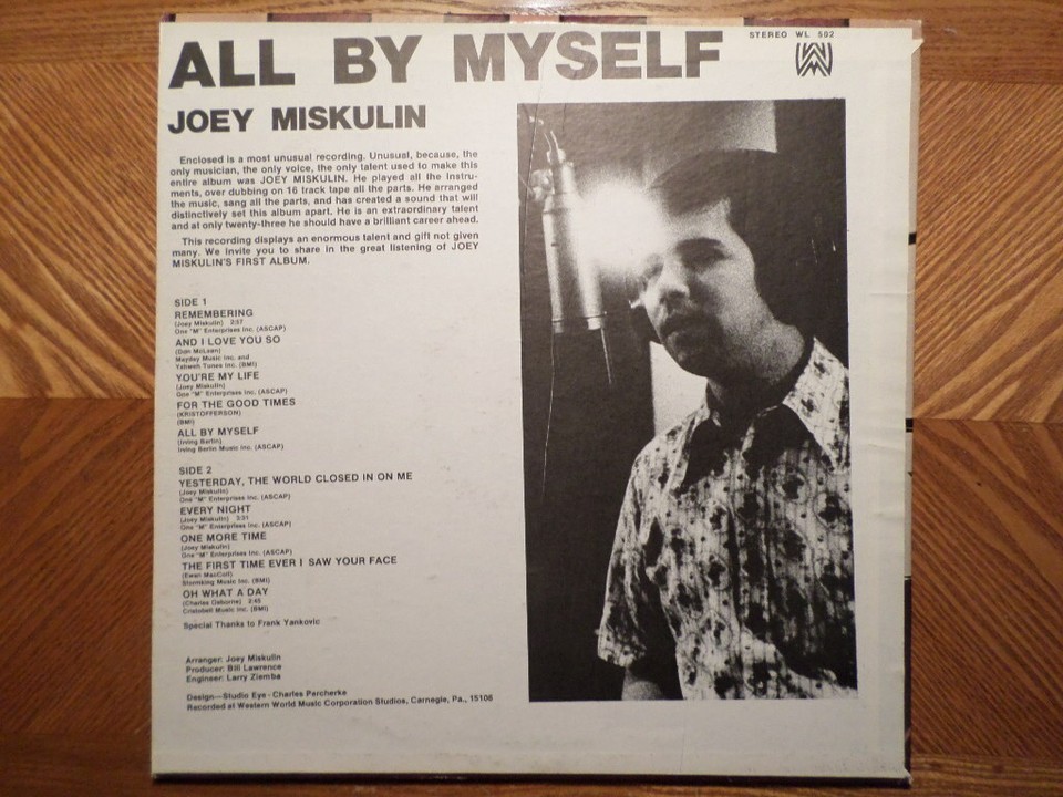 WESTERN WORLD LP RECORD/JOEY MISKULIN/ALL BY MYSELF/NR MINT POLKA | eBay