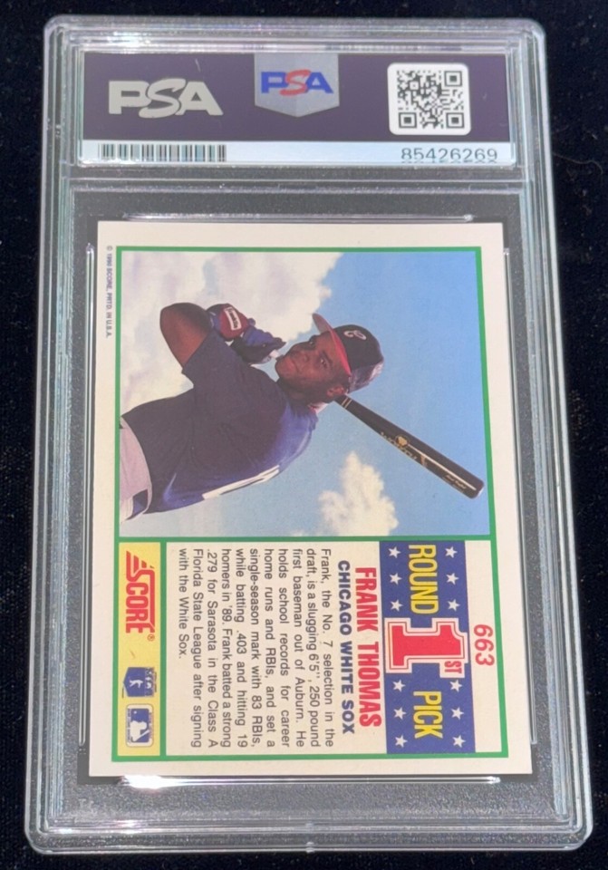 Frank Thomas "2x MVP & The Big Hurt" 1990 Fleer Signed Rookie Card Auto ...