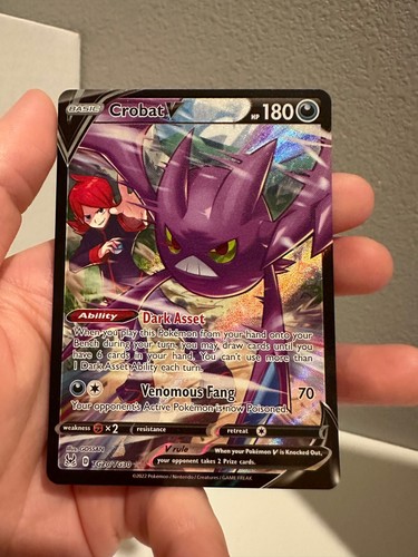 Pokémon TCG Crobat V TG20/TG30 Ultra Rare SW&SH Lost Origin Trainer NM ...