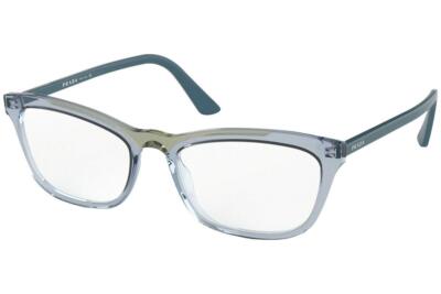 New Prada VPR-10VV 325-1O1 Crystal Blue Eyeglasses with Blue Temples 54 ...