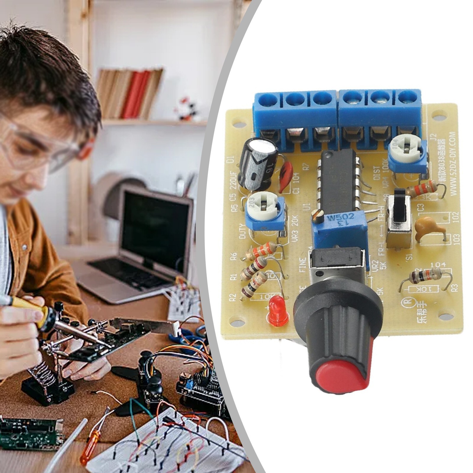 Compact 8038 Function Signal Generator Module DIY Sine Triangle Wave ...