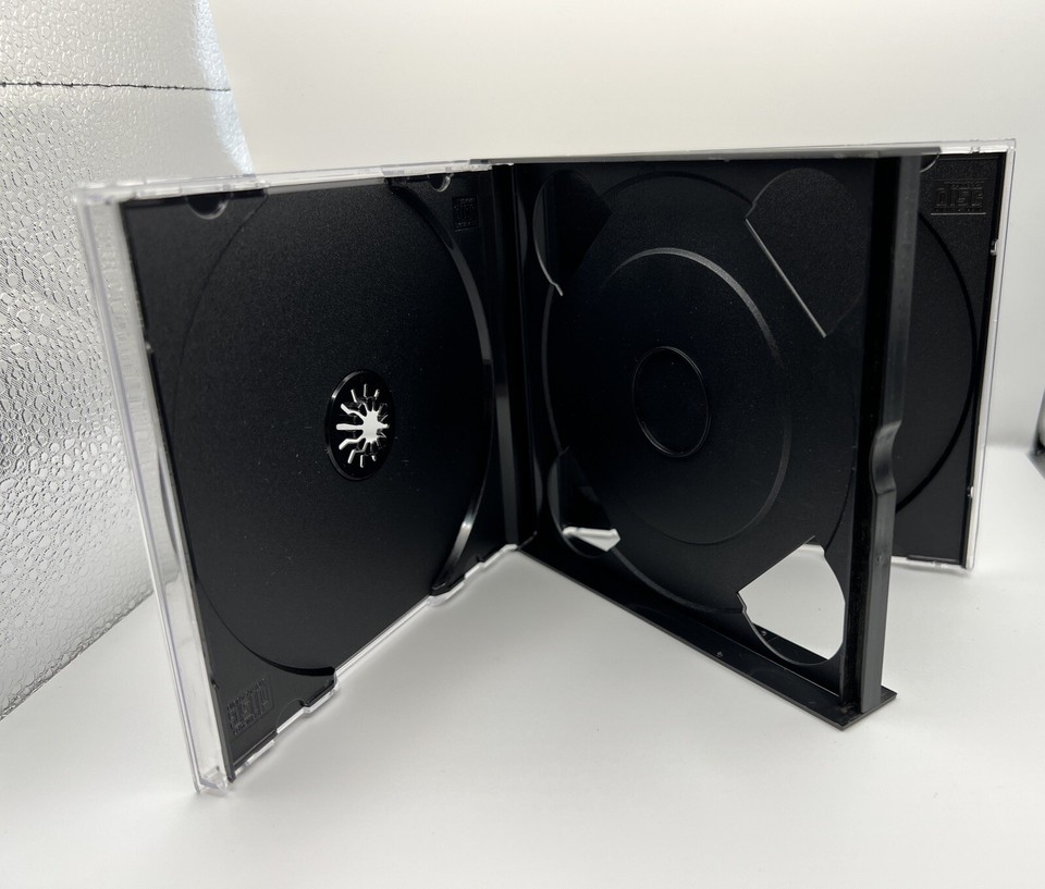 3 NEW CHUBBY 24MM Double (2) CD CASE WITH BLACK TRAY, ASSEMBLED, 1057Q ...