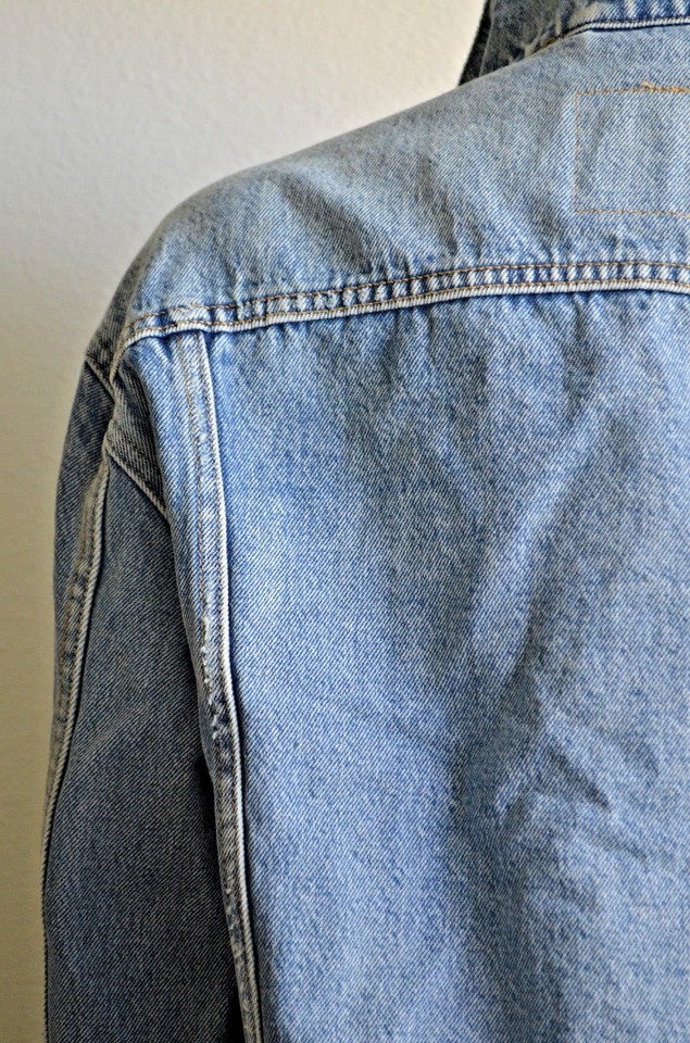 Levi's Ex-Boyfriend Trucker Jacket Indigo Memory Customized NWT ...