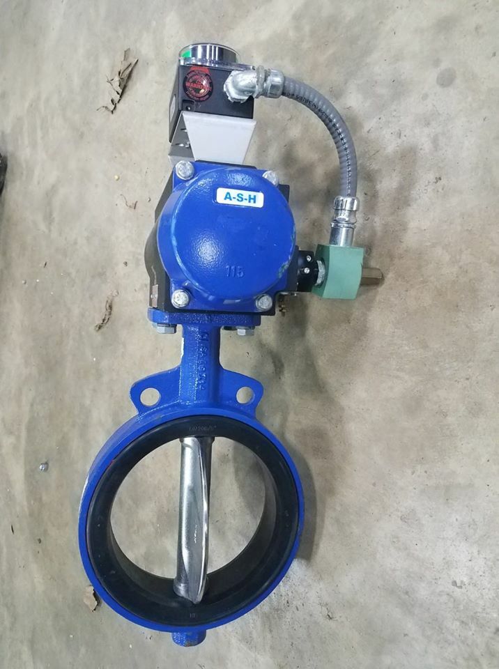 Allen Sherman Hoff 8" Butterfly Gate Valve & Soldo Valve Position ...