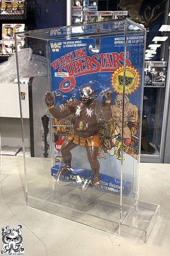 ACRYLIC DISPLAY CASE wwf wcw Wrestling Figure Toy LJN HASBRO GALOOB ...