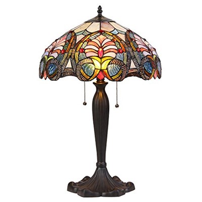Chloe Lighting Ch35511pv16-tl2 Tiffany-style 2 Light Victorian Table ...