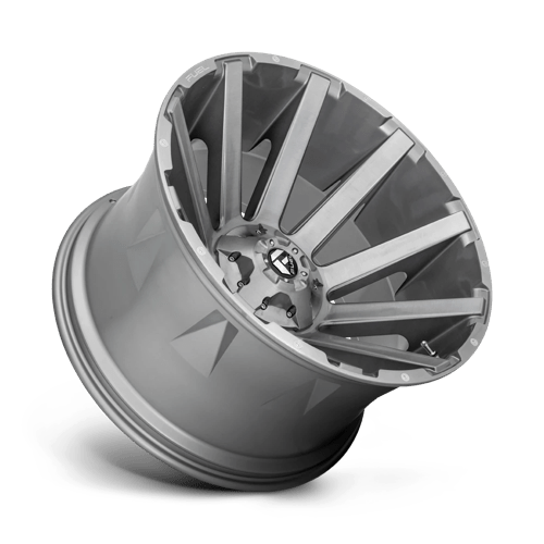 20X10 Fuel 1PC D714 CONTRA PLATINUM 5X4.5/5.0 -18MM BRUSHED GUN METAL ...