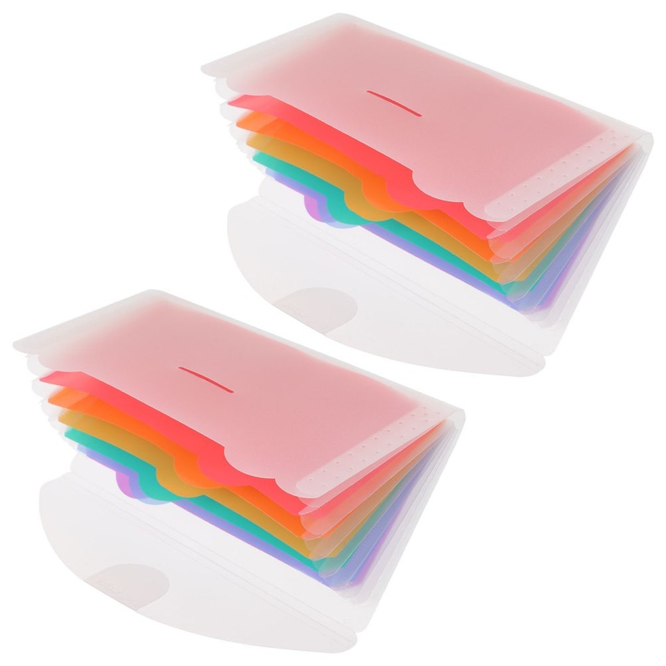 2 Pcs Bill Folder Organizer Cash Binder Accordion File for Tickets ...