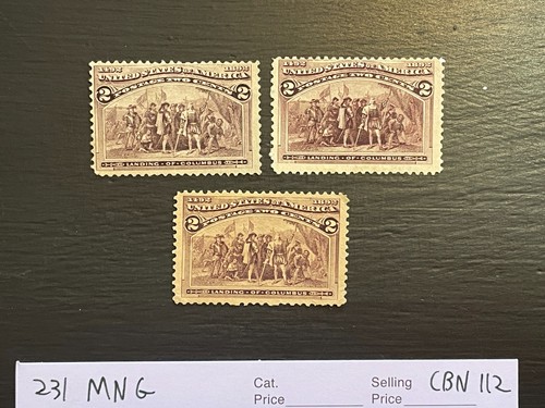 Buffalo Stamps: Nice Lot of Unused Columbians MNG Scott # 231 | eBay